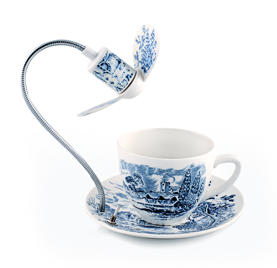 1: Tea cup with cooling fan – Dominic Wilcox
